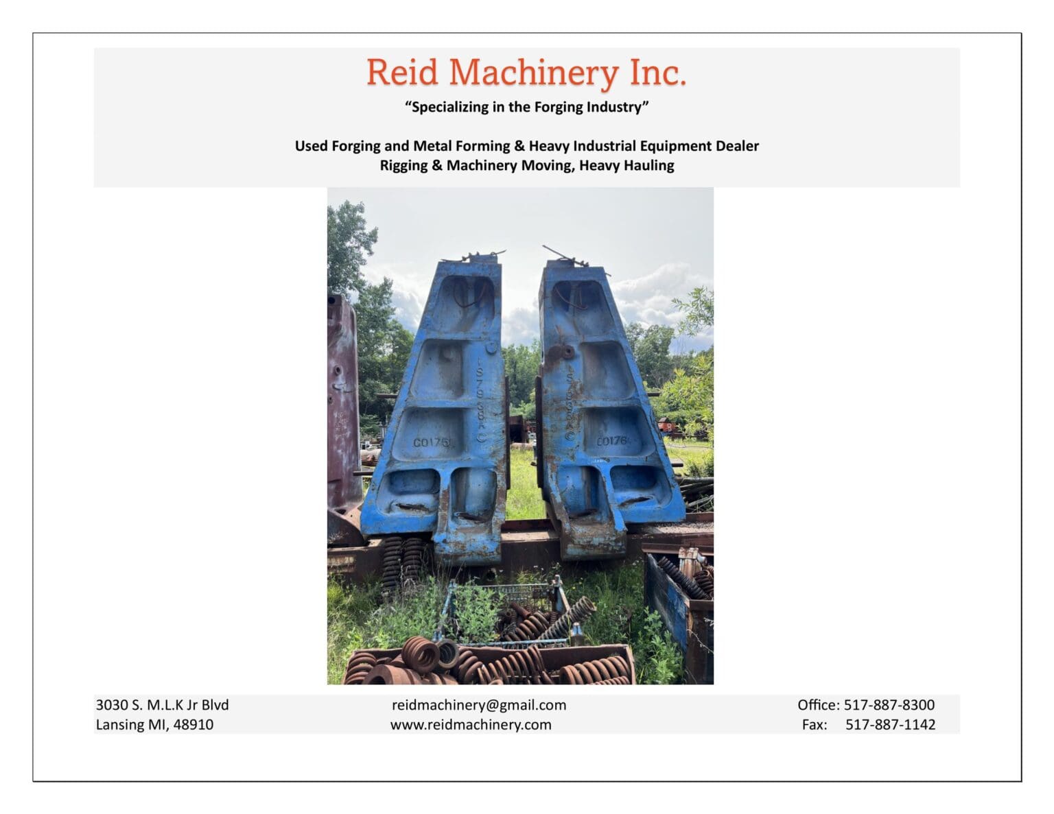 Equipment for Sale | Machinery Parts in Lansing, MI
